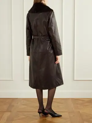 Nour Hammour Leather Trench