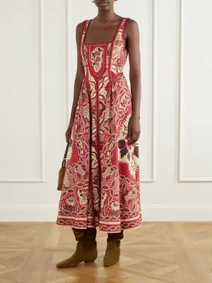 ALEMAIS Kenny Floral-print Crepe Midi Dress - No