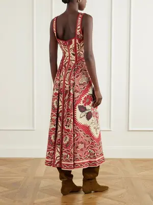ALEMAIS Kenny Floral-print Crepe Midi Dress - No