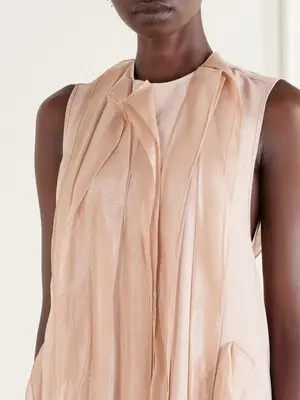 Maticevski Beseech Draped Pleated Crepe And Satin Gown