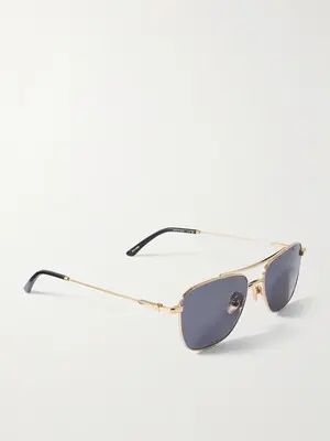 THISTLES The Malone Aviator-style Gold-tone Sunglasses