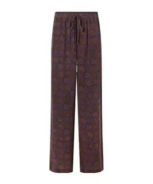 Matteau Printed Silk-crepe De Chine Straight-leg Pants - No