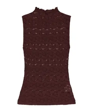 Veronica Beard Lace High-neck Top - No