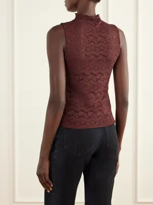 Veronica Beard Lace High-neck Top