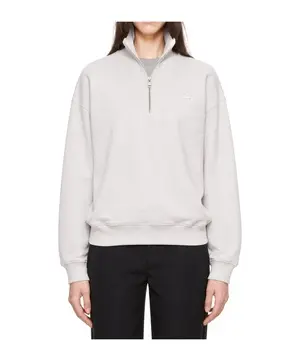 Maison Kitsuné Quarter-zip Fox-patch Sweatshirt - Grey