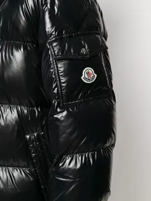 Moncler Hanoverian Logo Patch Quilted Coat