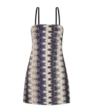Missoni Striped Metallic Crochet-knit Mini Dress - No