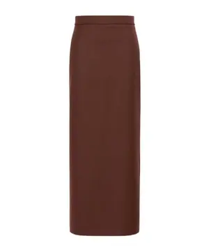 Max Mara Straight-cut Midi Skirt - Rust-red