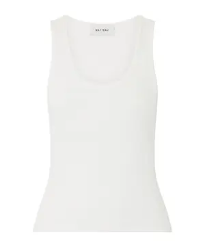 Matteau Ribbed Organic Cotton-blend Jersey Tank - No