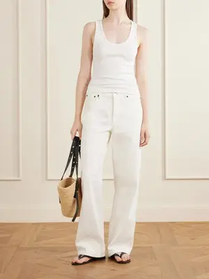 Matteau Ribbed Organic Cotton-blend Jersey Tank