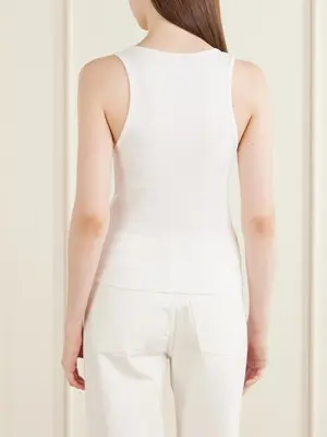 Matteau Ribbed Organic Cotton-blend Jersey Tank