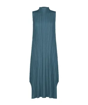 Issey Miyake Mellow Pleats Dress - Sky-blue