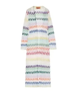 Missoni Striped Metallic Crochet-knit Cardigan - No