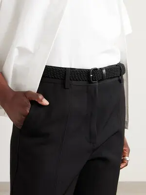 Charvet Woven Leather-trimmed Cord Belt