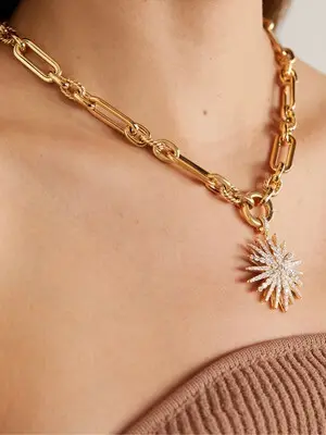 David Yurman Starburst Xl 18-karat Gold Diamond Pendant