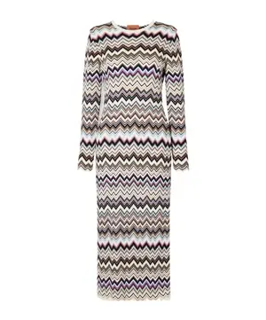 Missoni Striped Crochet-knit Midi Dress - Multicolor