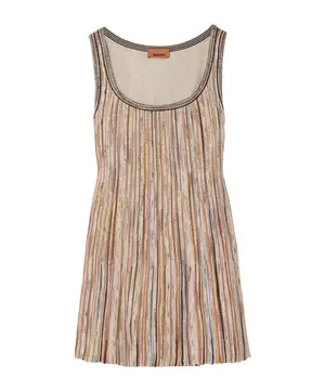 Missoni Striped Sequined Metallic Ribbed-knit Mini Dress - No