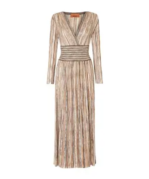 Missoni Sequin-embellished Striped Metallic Crochet-knit Midi Dress - No