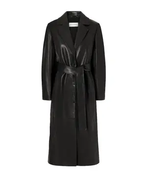 Nour Hammour Camden Belted Leather Coat - No