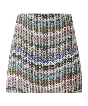 Missoni Striped Metallic Crochet-knit Mini Skirt - No