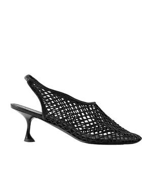Proenza Schouler Mesh Leather High Heels - Black