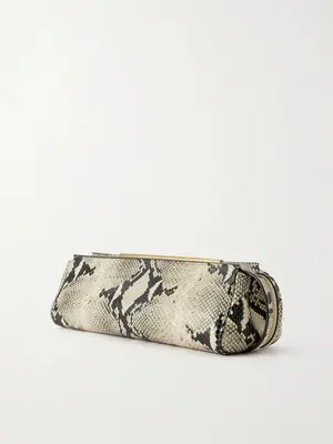 Khaite Minimalist Snake-print Clutch