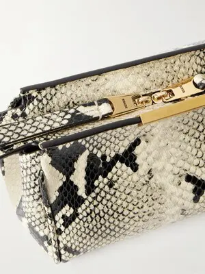 Khaite Minimalist Snake-print Clutch
