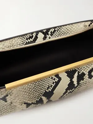 Khaite Minimalist Snake-print Clutch