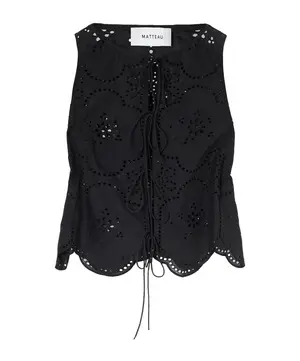 Matteau Scalloped Broderie Anglaise Cotton Top - No