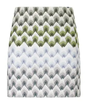 Missoni Striped Metallic Crochet-knit Mini Skirt - No