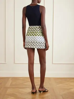 Missoni Striped Metallic Crochet-knit Mini Skirt