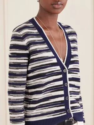Missoni Striped Cashmere And Wool-blend Cardigan