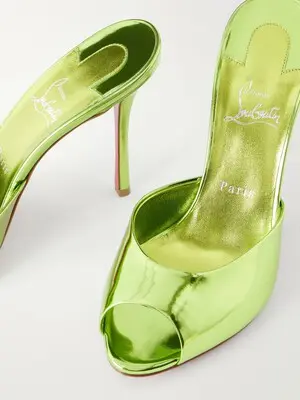 CHRISTIAN LOUBOUTIN Metallic Leather Mules
