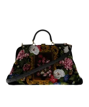 Dolce & Gabbana Patterned Shoulder Bag - Black