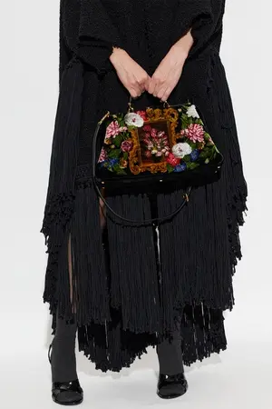 Dolce & Gabbana Patterned Shoulder Bag - Black