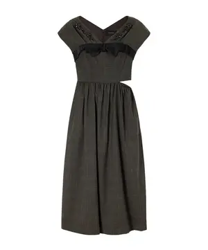 Simone Rocha Gathered Prince Midi Dress - No