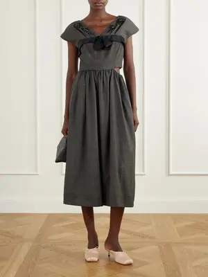 Simone Rocha Gathered Prince Midi Dress