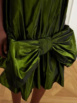 Simone Rocha Bow-detailed Taffeta Midi Dress