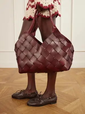 Dragon Diffusion Castello Woven Leather Shoulder Bag