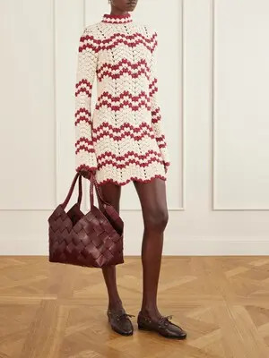 Dragon Diffusion Castello Woven Leather Shoulder Bag