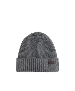 Barbour Rib Knit Beanie - Grey