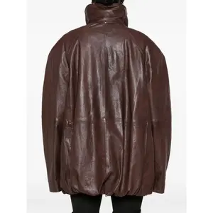 Sportmax Long-sleeve Leather Jacket