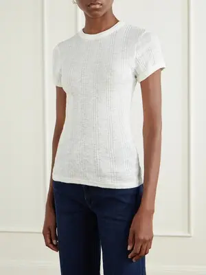 MOTHER Ribbed Cotton-jersey T-shirt