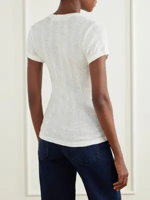 MOTHER Ribbed Cotton-jersey T-shirt