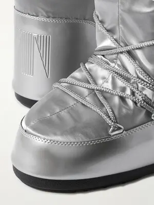 Moon Boot Metallic Shell And Pvc Snow Boots - No