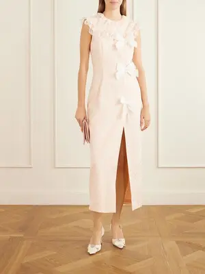 Alessandra Rich Silk-jacquard Midi Dress