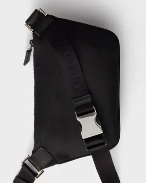 Prada Re-nylon And Saffiano Leather Shoulder Bag