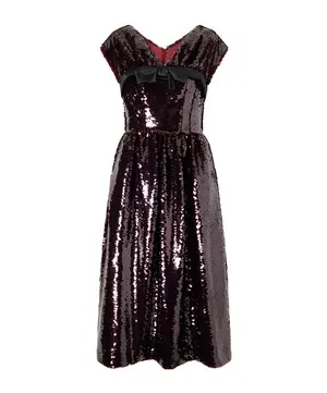 Simone Rocha Bow-detailed Sequined Midi Dress - No