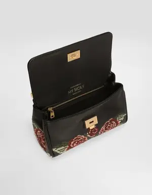Dolce & Gabbana Mini My Sicily Floral-print Leather Handbag