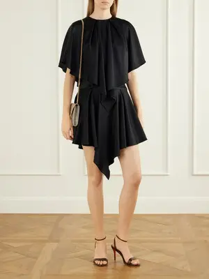 Stella McCartney Gathered Satin Mini Dress